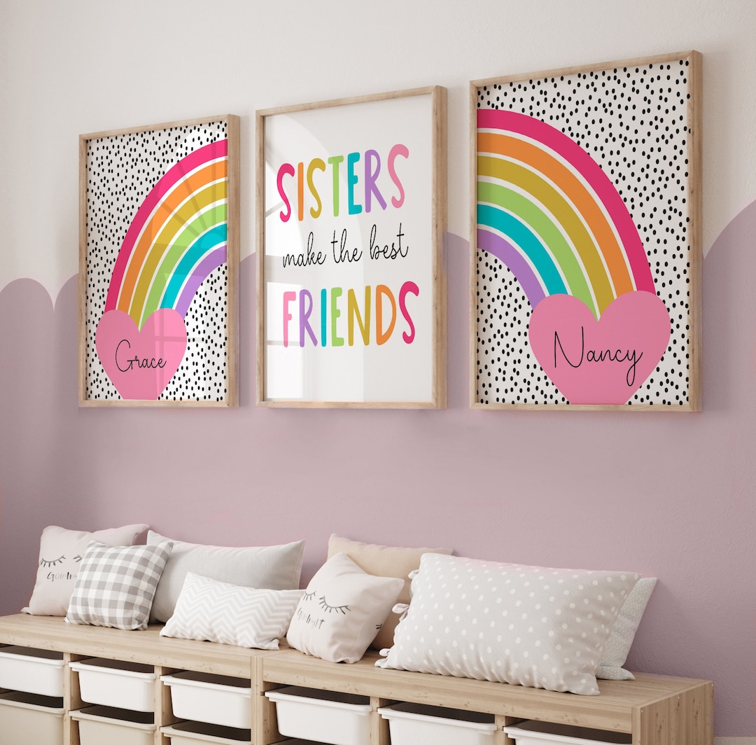 Sisters Make the Best Friends,girls Bedroom Prints,girl Prints,sisters ...