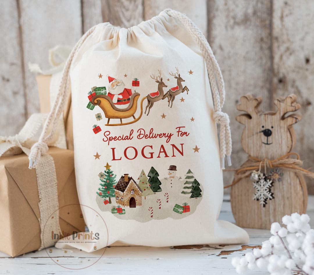 Personalised Santa Sack, Kids Christmas Present Sack ,christmas Toy ...