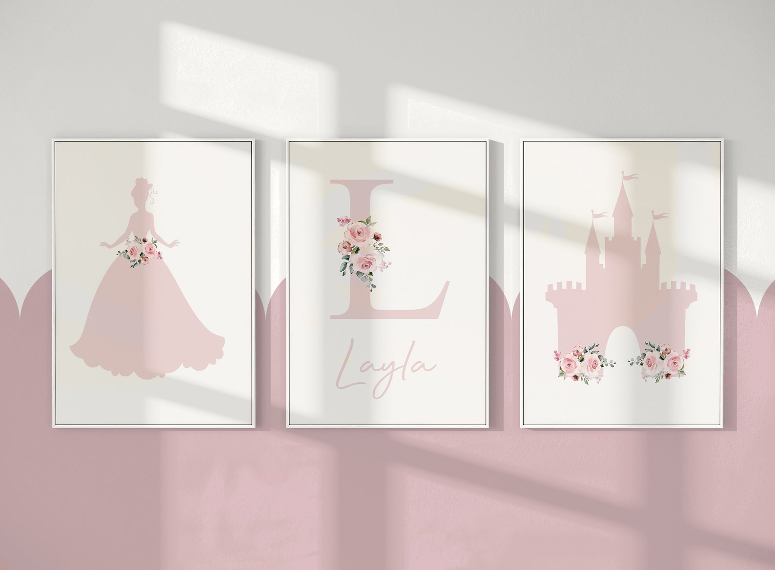 Princess Prints,girls Bedroom Prints,girls Wall Art,pink,floral,nursery ...