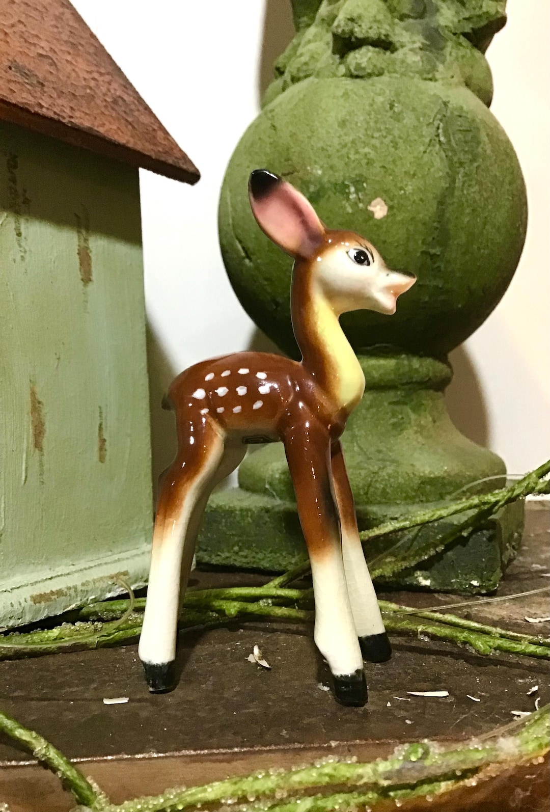 Fawn Figurine Deer Figurine Bone China Deer Figurine Deer Fawn Etsy