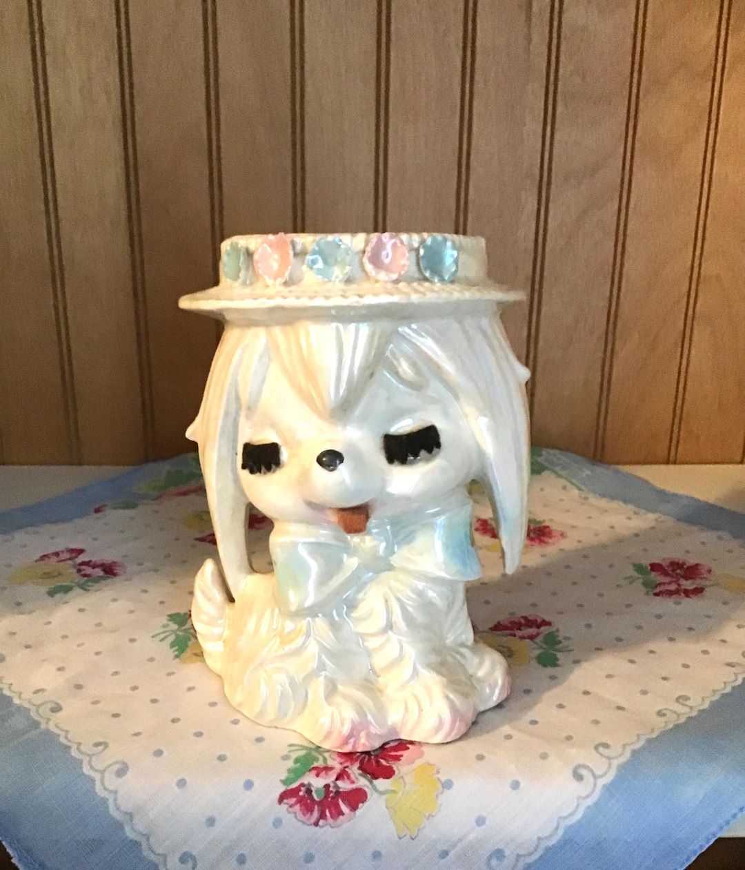 Vintage Luster Ware Doggie Planter, Dog Head Vase, #4134 - Etsy