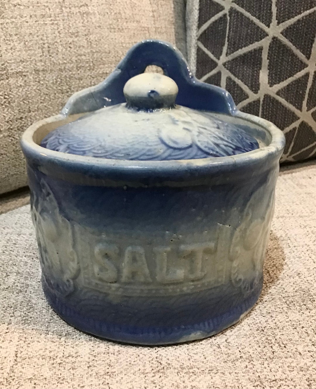 Salt Glazed Stoneware, Salt Crock, Salt Wall Crock, Salt Glazed Crock ...