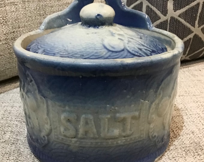 Salt Glazed Stoneware, Salt Crock, Salt Wall Crock, Salt Glazed Crock ...