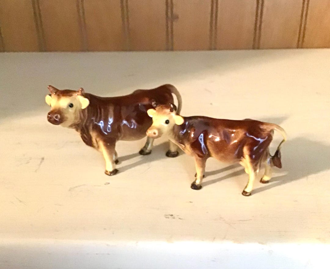 Miniature Cattle Figurines, Cow and Bull Figurines, Cattle Figurines ...