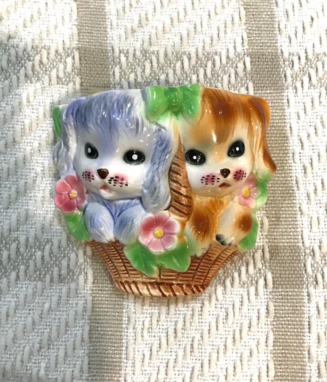 Kitsch Wall Pocket, MCM Wall Pocket, Wall Pocket, Kitsch, Cat and Dog ...