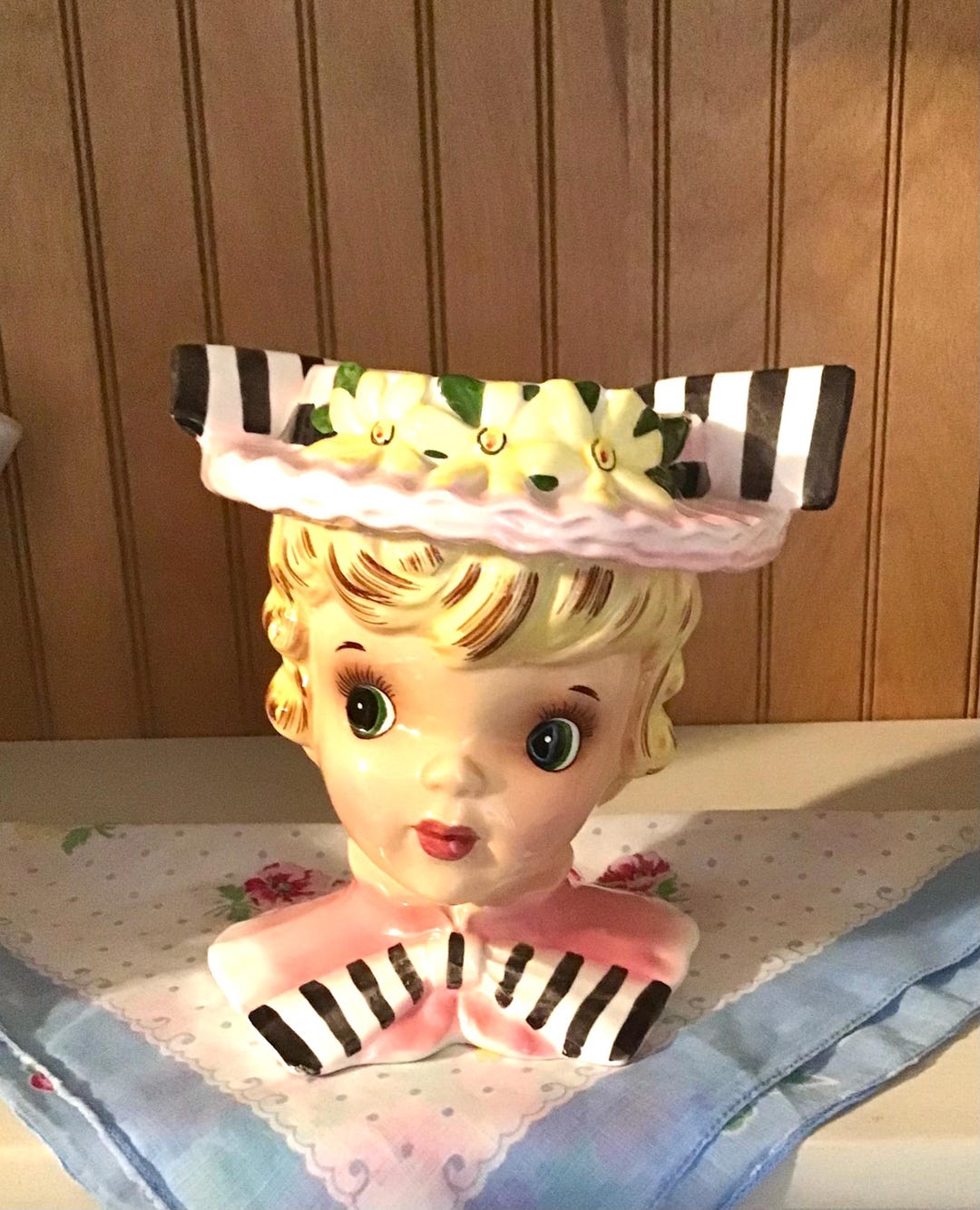 Enesco Lady Head Vase, Enesco, Head Vase, Lady Vase, Kitsch, Kitsch ...