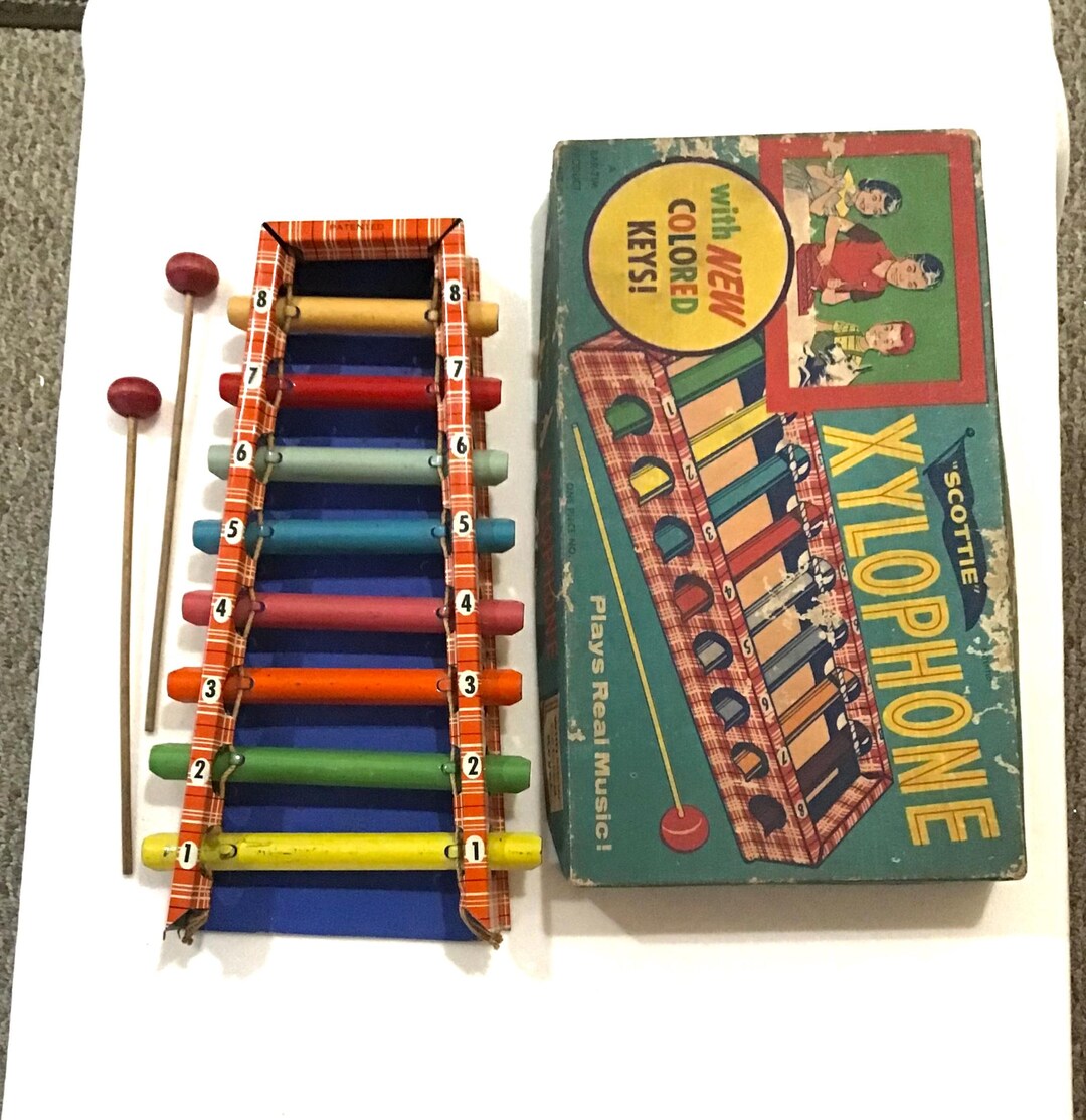 Child’s Xylophone, Toy Xylophone, Vintage Xylophone, Xylophone, Scottie ...