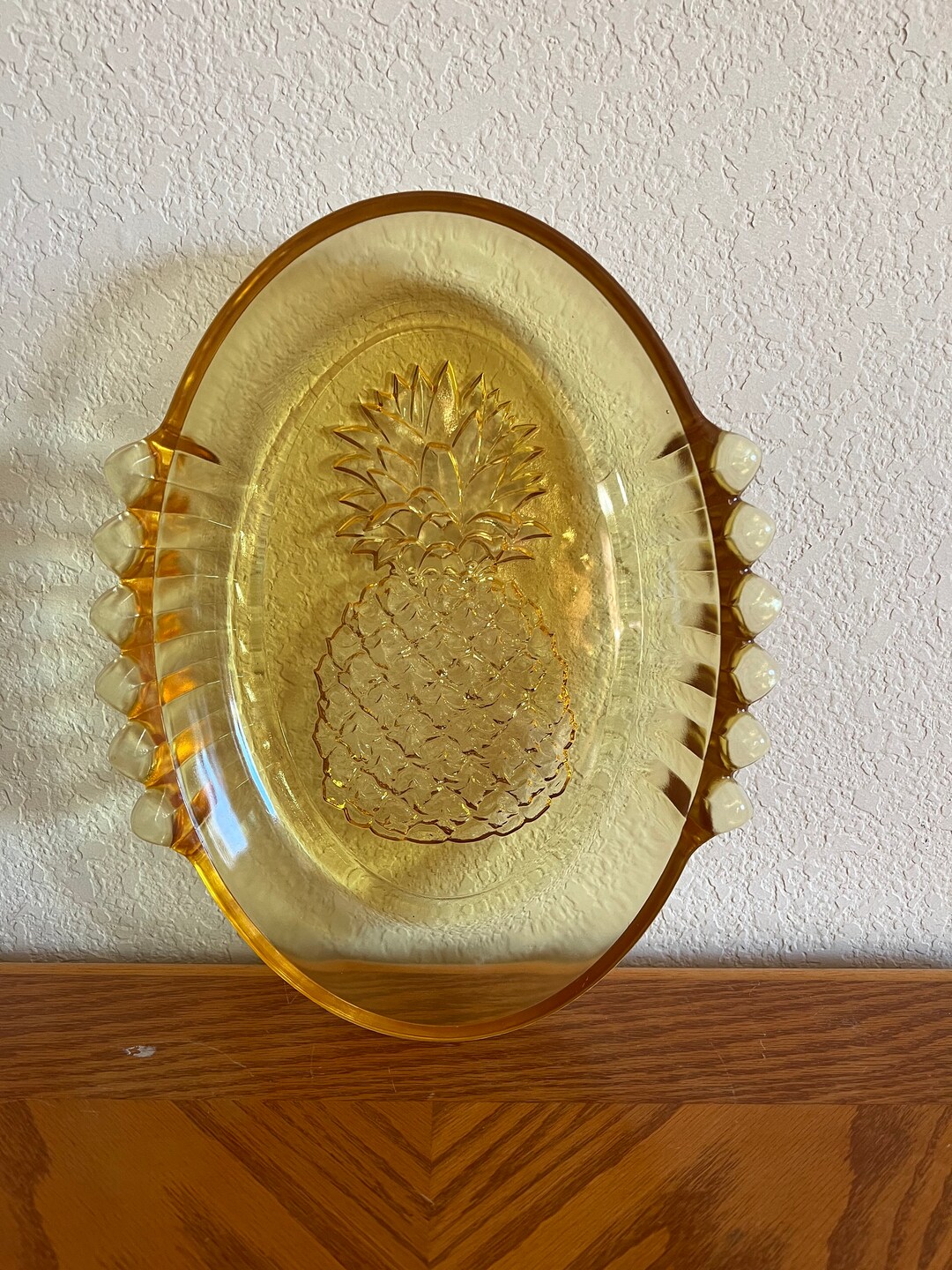 Yellow Indiana Tiara Glass Pineapple Dish/bowl - Etsy