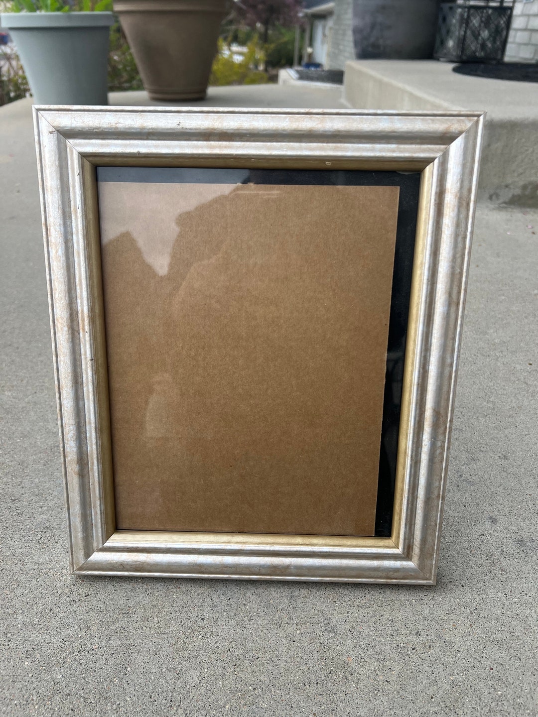 Vintage Distressed Silver 8x10 Burnes of Boston Picture Frame - Etsy