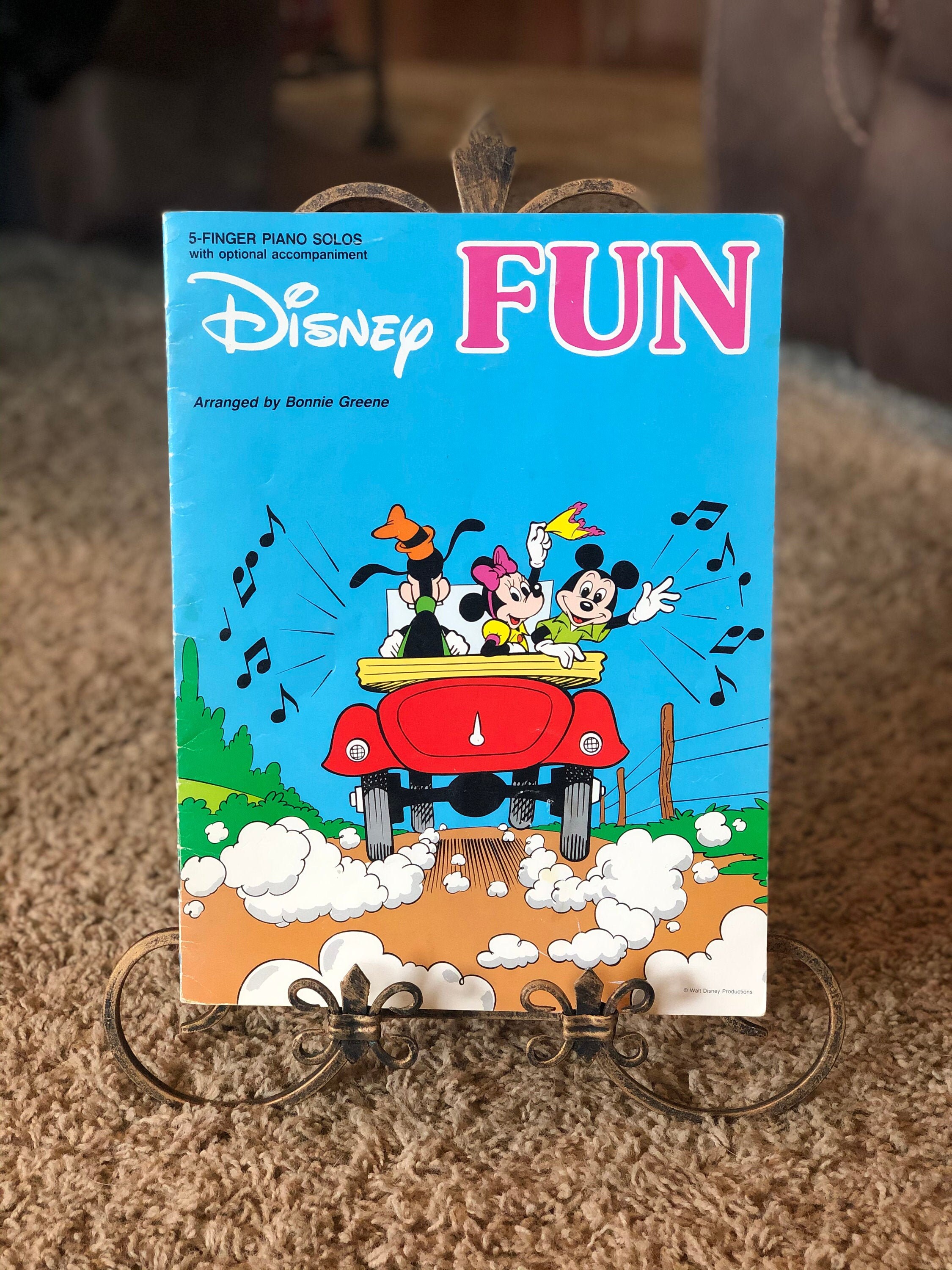 Disney Fun 1986 5-finger Piano Solos Book - Etsy