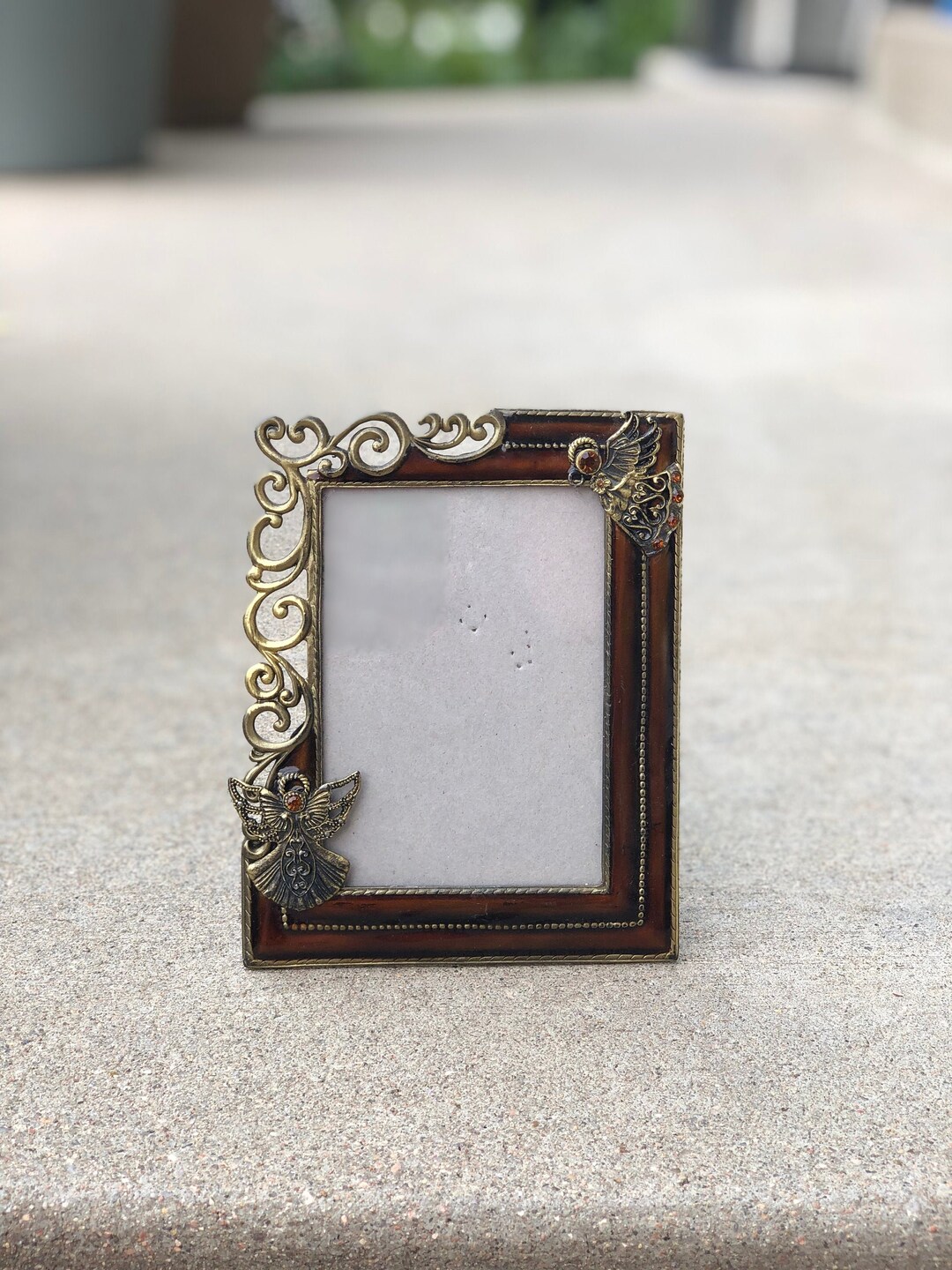Brown and Gold Angel 3.5x5 Picture Frame - Etsy