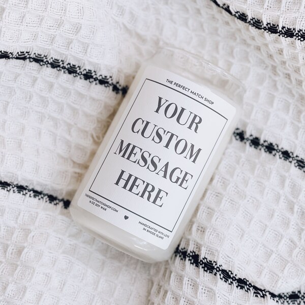 Candle With Message - Etsy