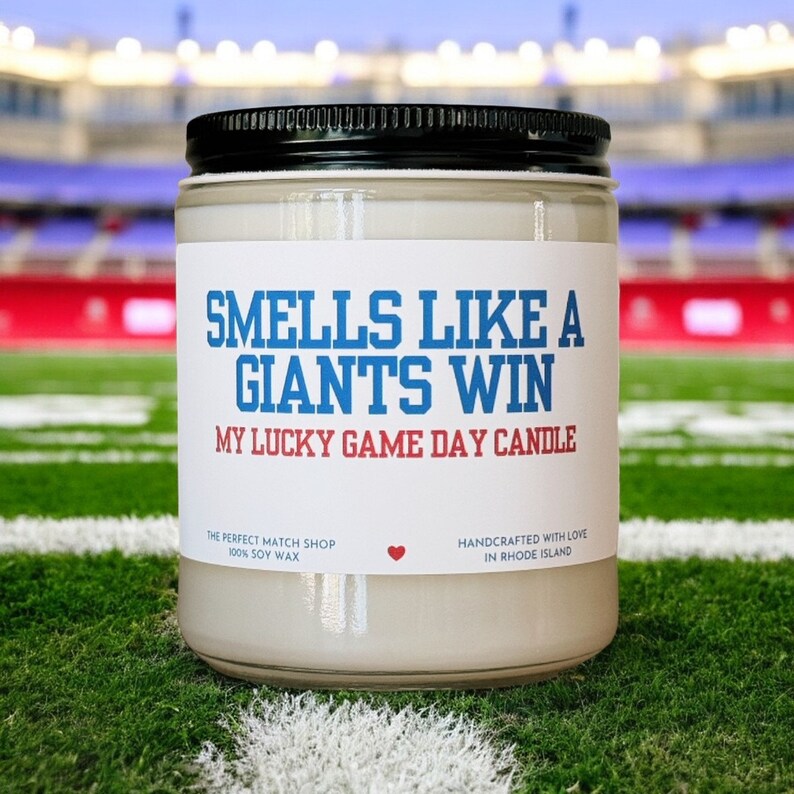 Smells Like a Giants Win Nfl Candle Football Gift Football Sunday Gift ...