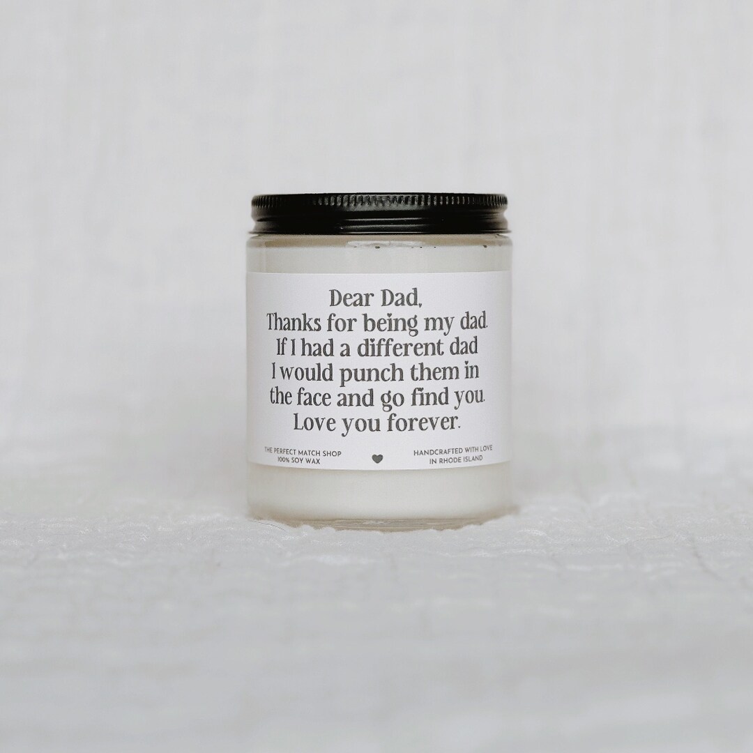 Dear Dad Funny Candle Funny Fathers Day Gifts Dads Birthday Candle ...