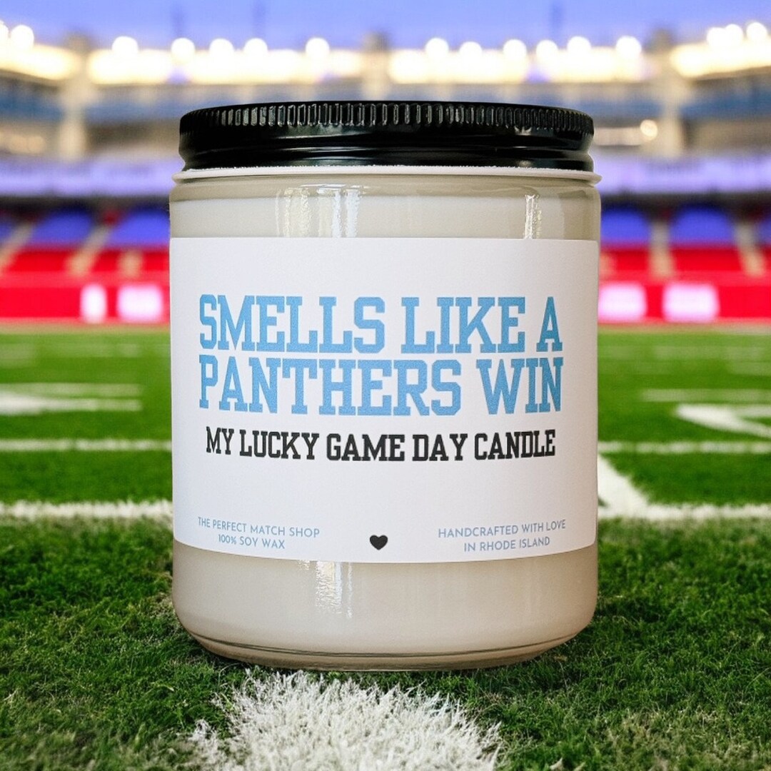 Smells Like a Panthers Win Nfl Candle Football Gift Football Sunday ...