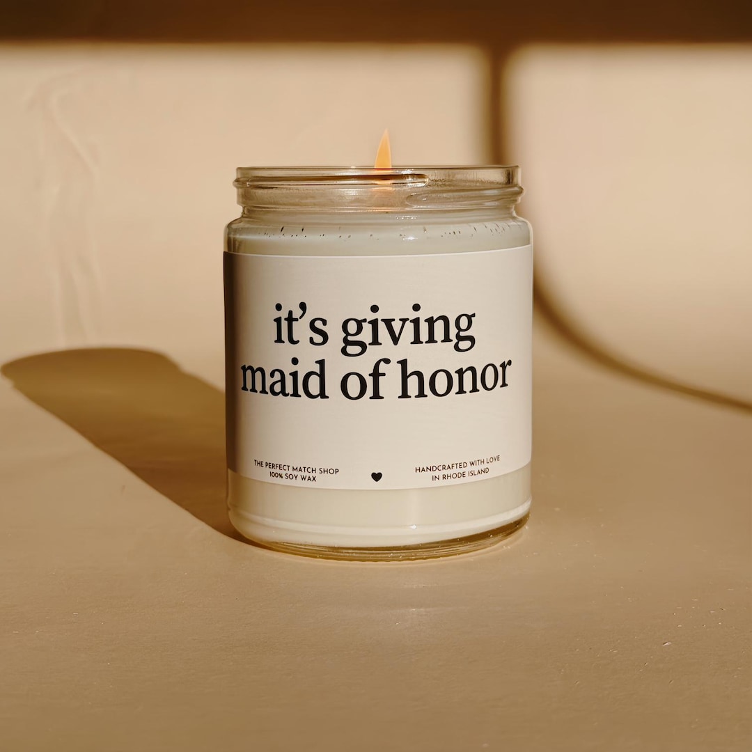 It's Giving Maid of Honor Candle Maid of Honor Gift Maid of Honor Box ...