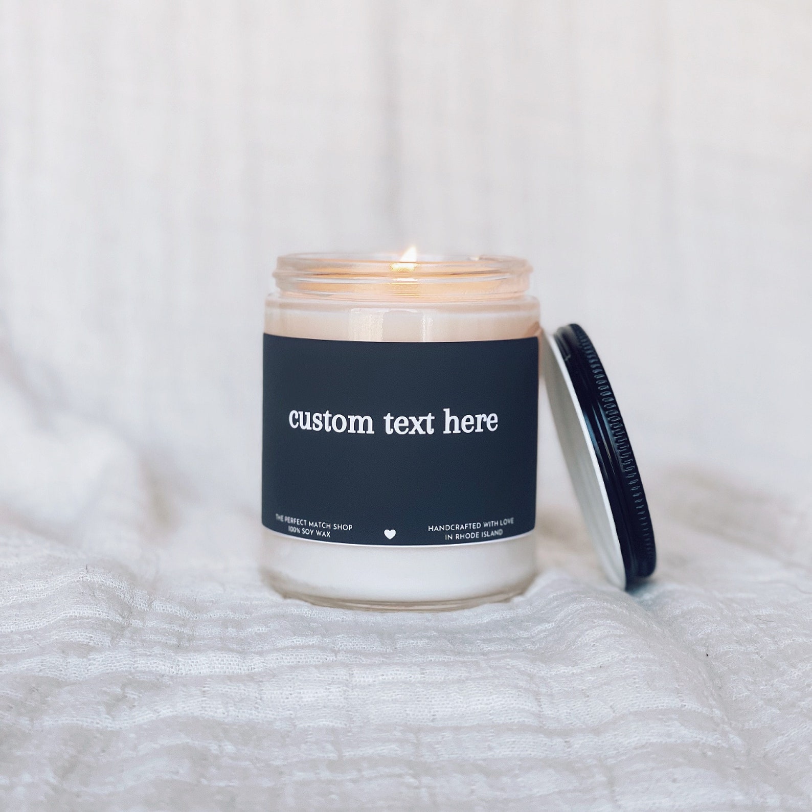 Custom Candle Blank Label Candle Soy Candle Create Your Own - Etsy