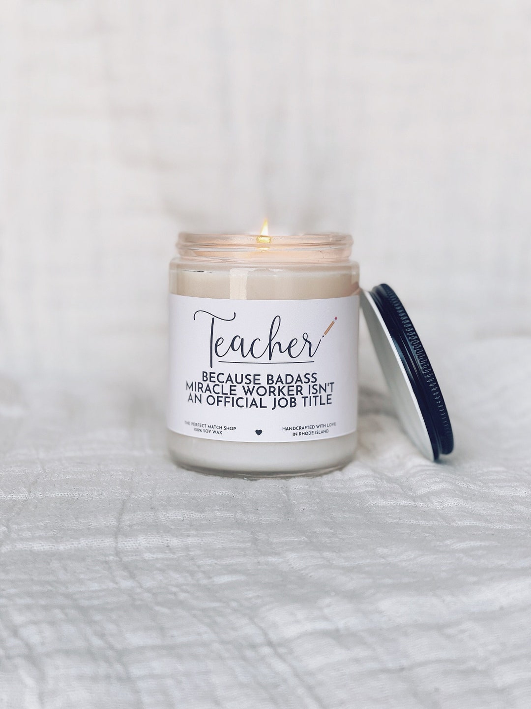 Teacher Gift, Teacher Candle, Teacher Appreciation, Thank You Teacher ...