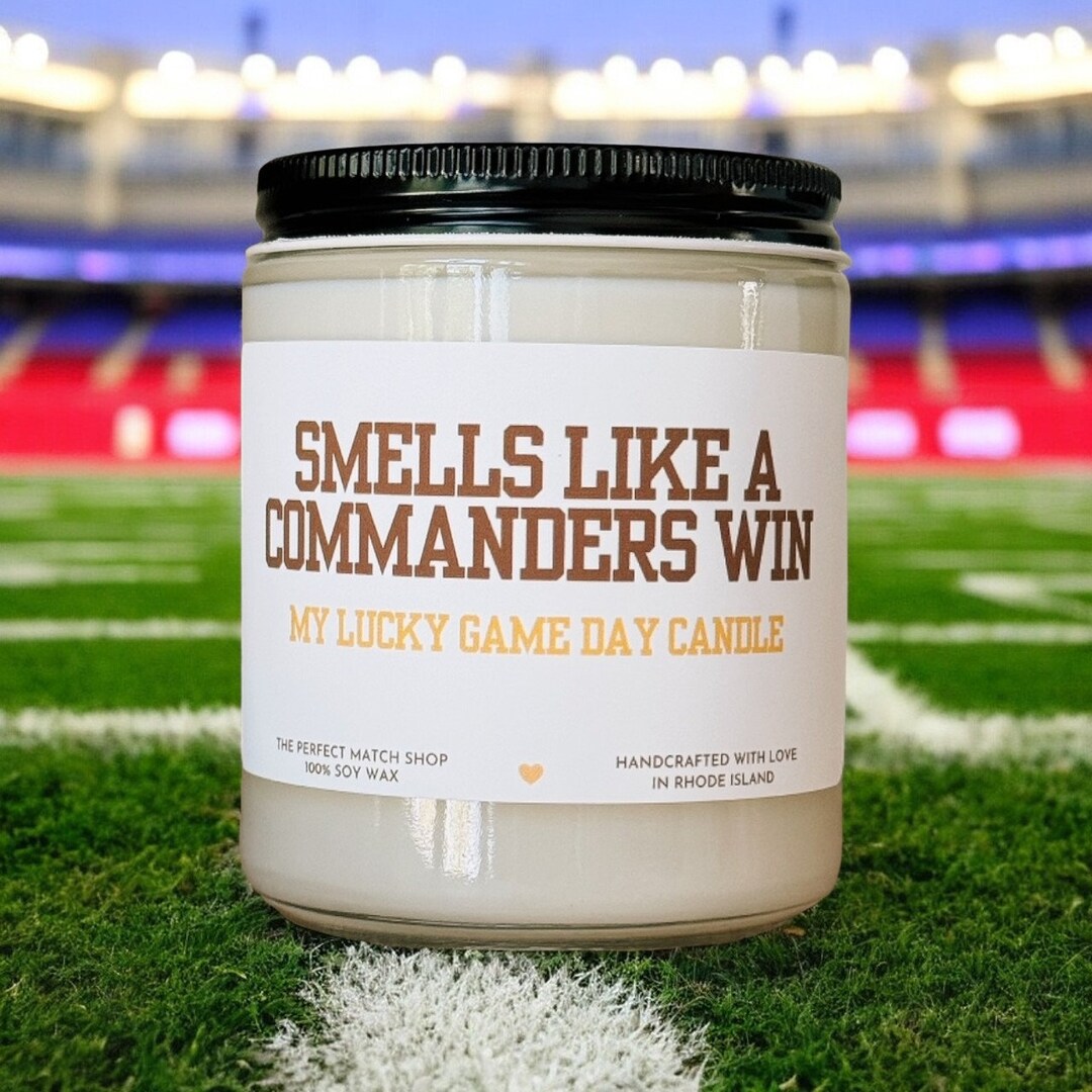 Smells Like a Commanders Win Nfl Candle Football Gift Football Sunday ...