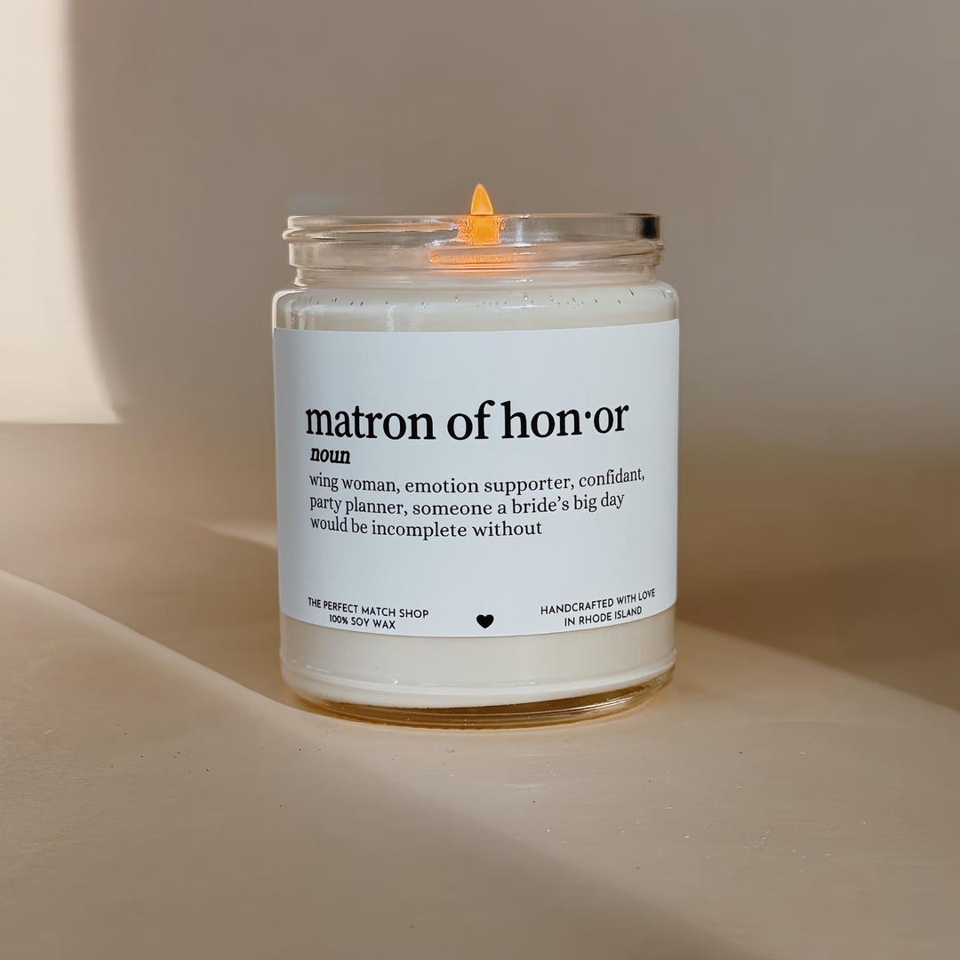 Matron of Honor Candle Matron of Honor Gift Maid of Honor Box Maid of ...
