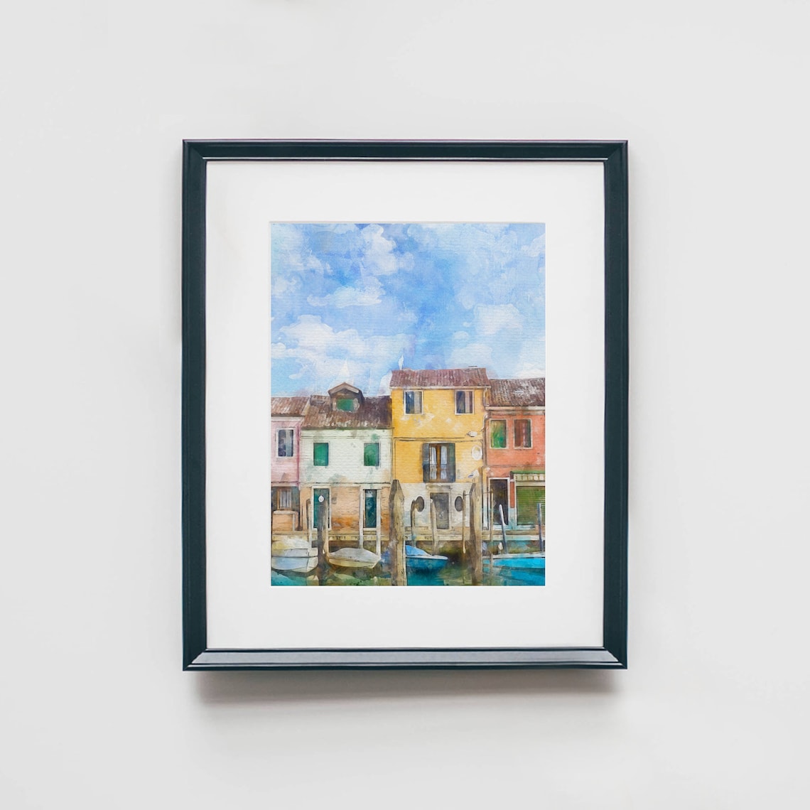 Italian Seaside Watercolor Art Print | Etsy