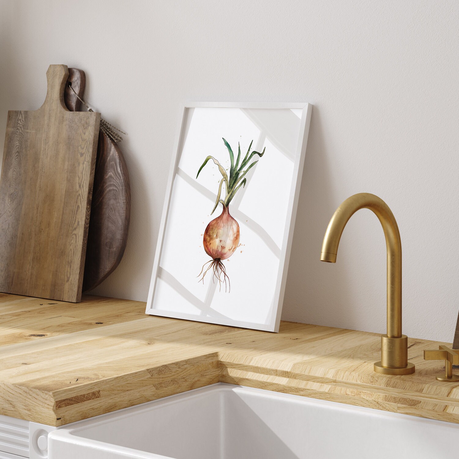 Onion Watercolor Print, Kitchen Wall Art, Onion Print, Food Print ...