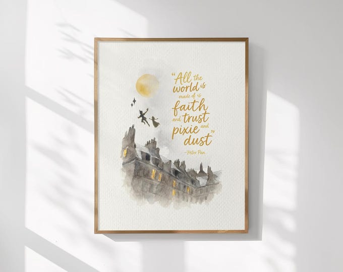 The Magic of Neverland Peter Pan-inspired Poster, Whimsical Nursery ...