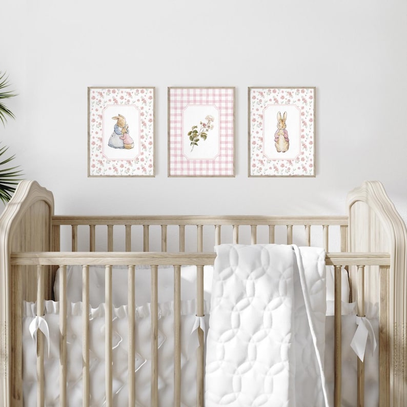Peter Rabbit 3 Set Print, Farm Nursery, Vintage Nursery, Beatrix Potter ...