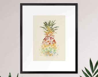 Original Pineapple Watercolor Painting Pineapple Painting - Etsy