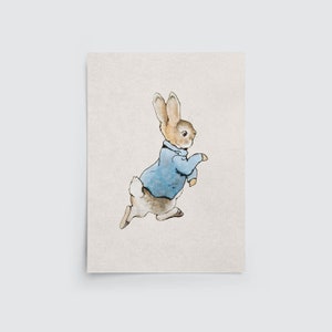 Peter Rabbit, Vintage Bunny Nursery Wall Art, Nursery Wall Art, Rabbit ...