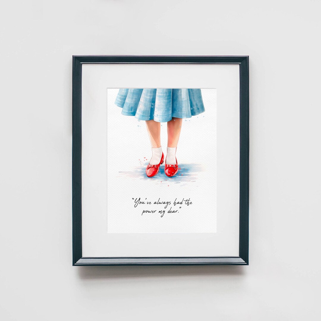 Wizard of Oz Watercolor, Dorothy, Glinda the Good Witch Quote, Art ...