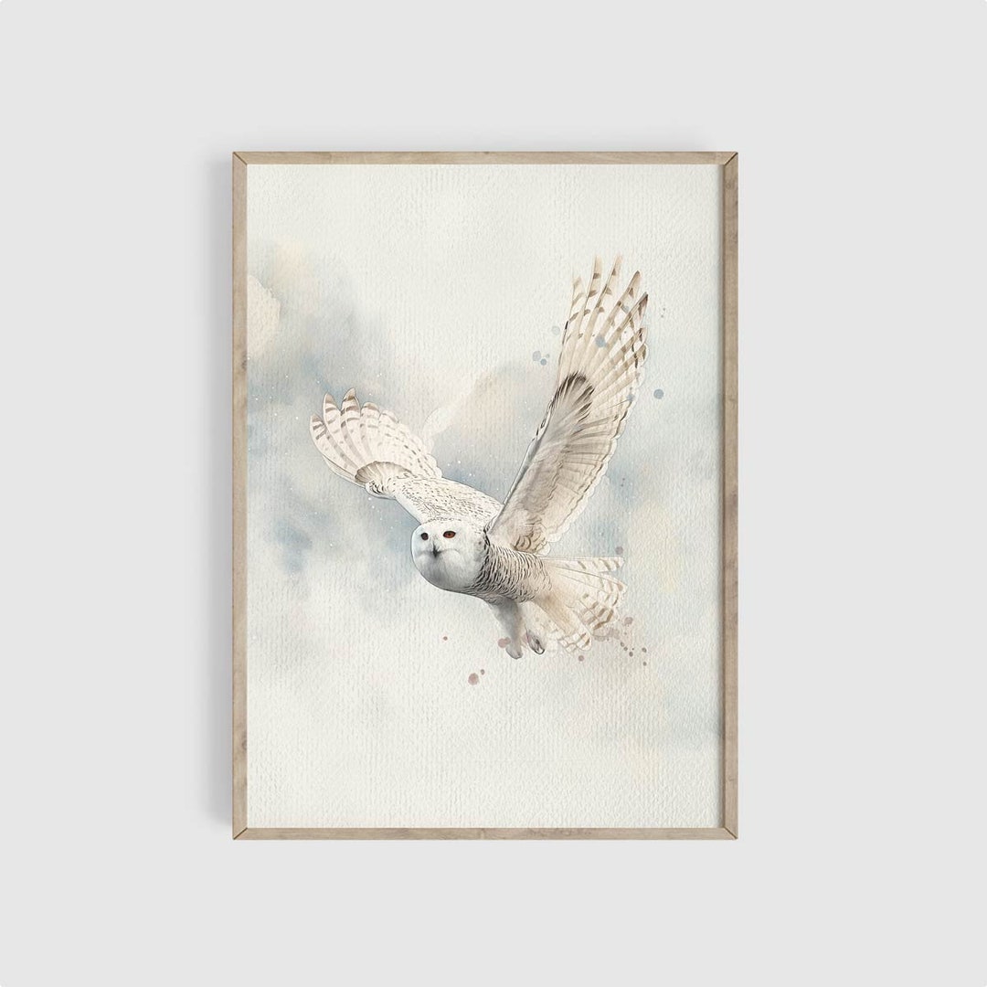 Wizard Neutral Nursery, Snowy Owl Wall Art, Wizarding Baby Decor, Fan ...
