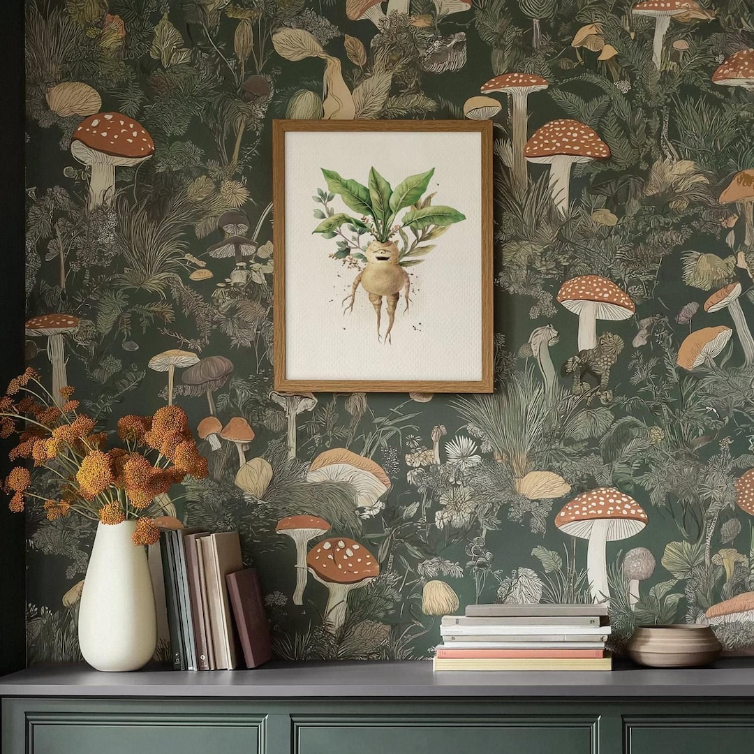 Mandrake Plant Herbology Print, Wizarding Botanical Watercolor ...