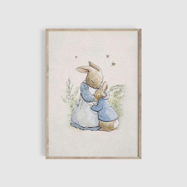 Peter Rabbit Nursery, Set of 3, Vintage Bunny Nursery Wall Art ...