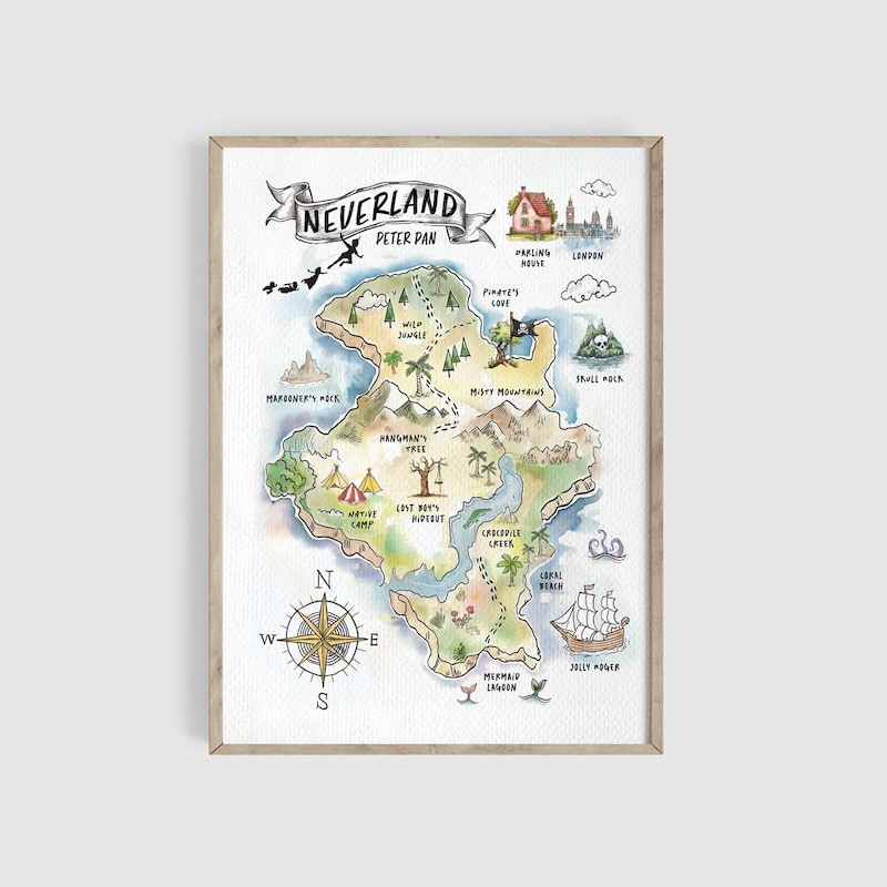 Neverland Map - Etsy