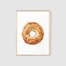 Bagel Watercolor Print, Food Art, Kitchen Wall Art Decor, Kitchen Gift ...