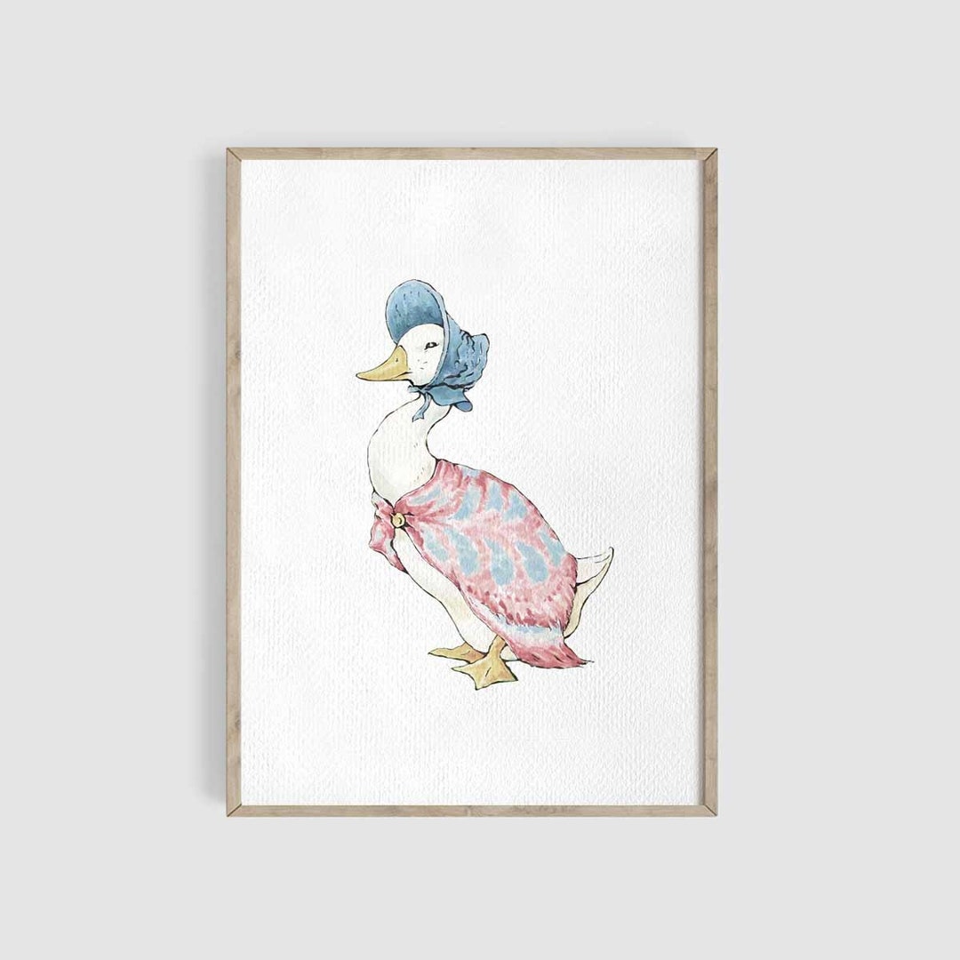 Jemima Puddle-duck Baby Nursery Art, Beatrix Potter, Peter Rabbit ...
