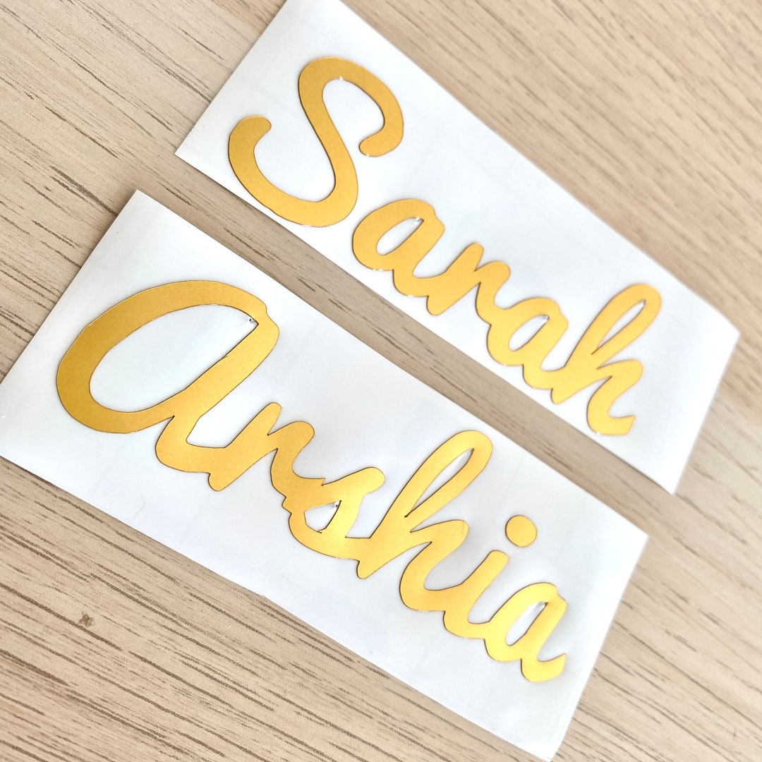 Name Permanent Vinyl Sticker Custom Water Bottle Label Dishwasher Safe ...