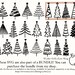 Christmas Tree Doodles SVG and PNG Cut Files Hand Drawn Icon Cricut ...