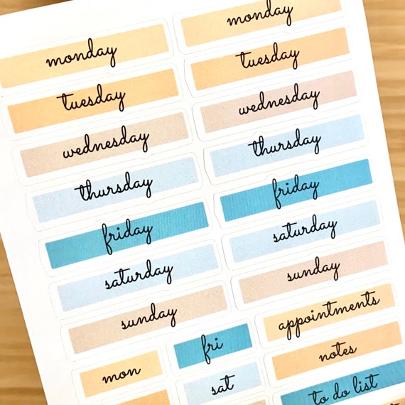 Script stickers Notes stickers Planner stickers Bullet Journal ...
