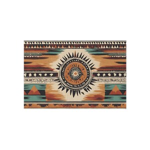 Southwestern Outdoor Rug, Western Area Rug, Boho Tribal Indian Accent ...