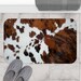 Cowhide Print Bath Mat Faux Cowhide Bath Rug Cow Hide Bathmat Cow Print ...