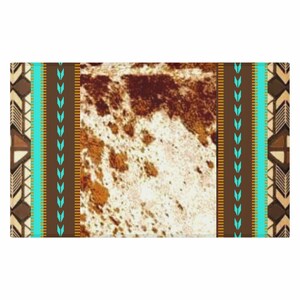 Cowhide Print Area Rug Western Cow Print Accent Rug Boho - Etsy