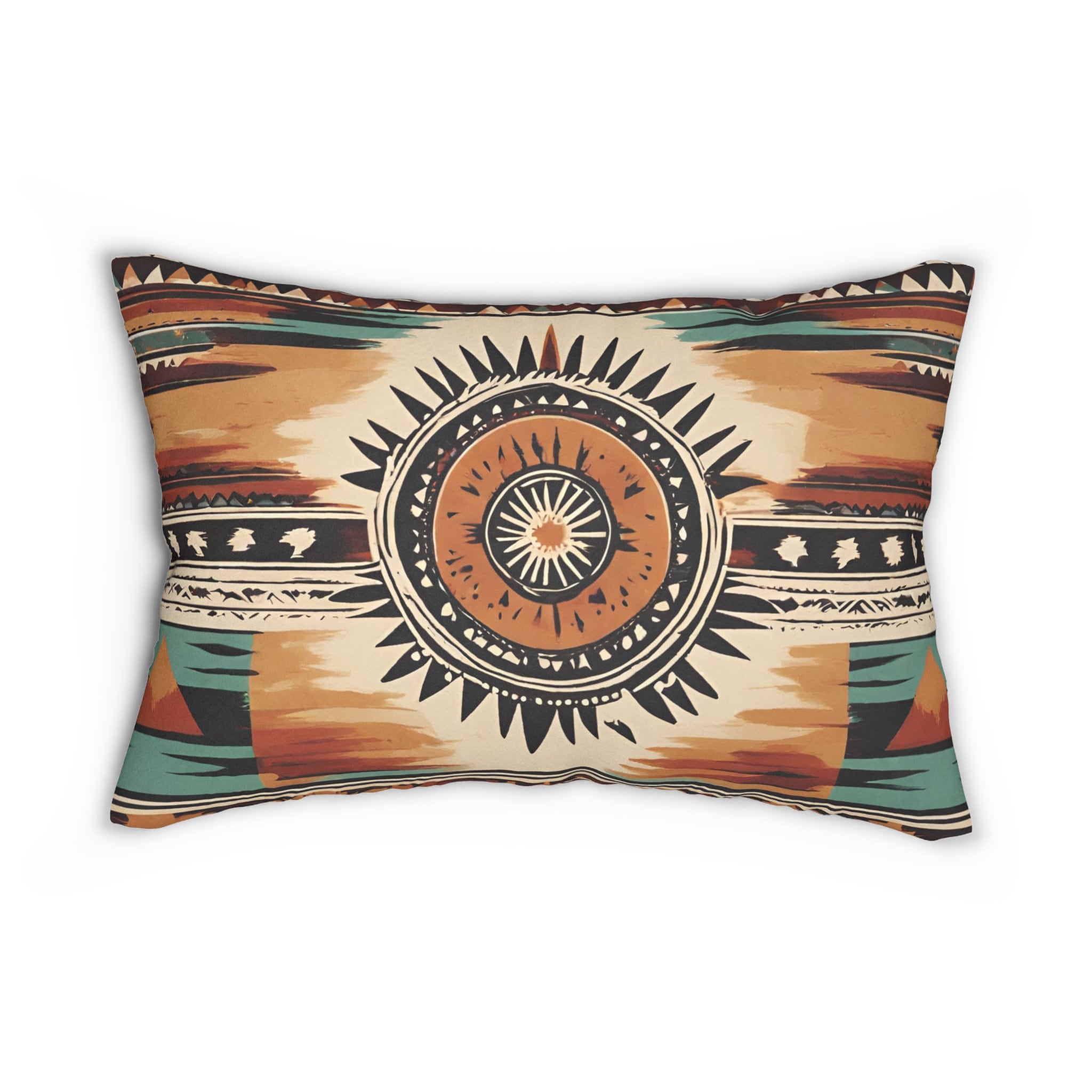 Boho Southwestern Lumbar Throw Pillow, Western Accent Pillow, Tribal ...