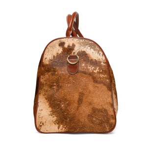 Western Travel Bag | Southwestern Cactus Duffel Bag | Leather Shoulder ...