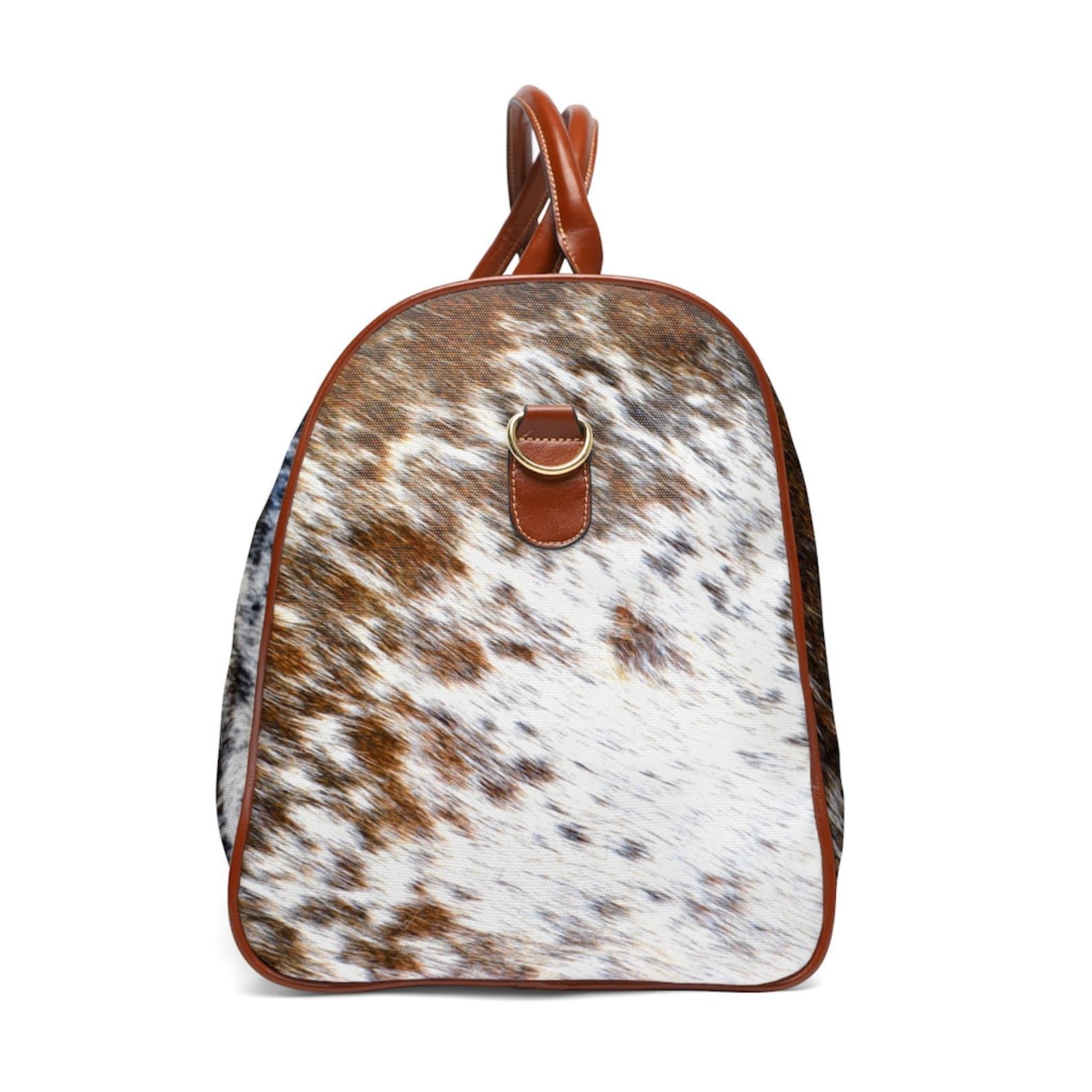 Cowhide Print Travel Bag Faux Cowhide Duffel Bag Girl - Etsy