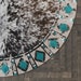 Cowhide Print Round Rug Western Boho Tribal Accent Rug Cow - Etsy
