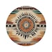 Boho Southwestern Round Rug, Western Accent Circle Rug, Tribal Indian ...