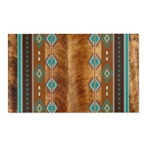 Western Cowhide Print Area Rugs | Faux Cow Hide Accent Rug ...