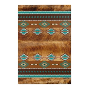 Western Cowhide Print Area Rugs | Faux Cow Hide Accent Rug ...